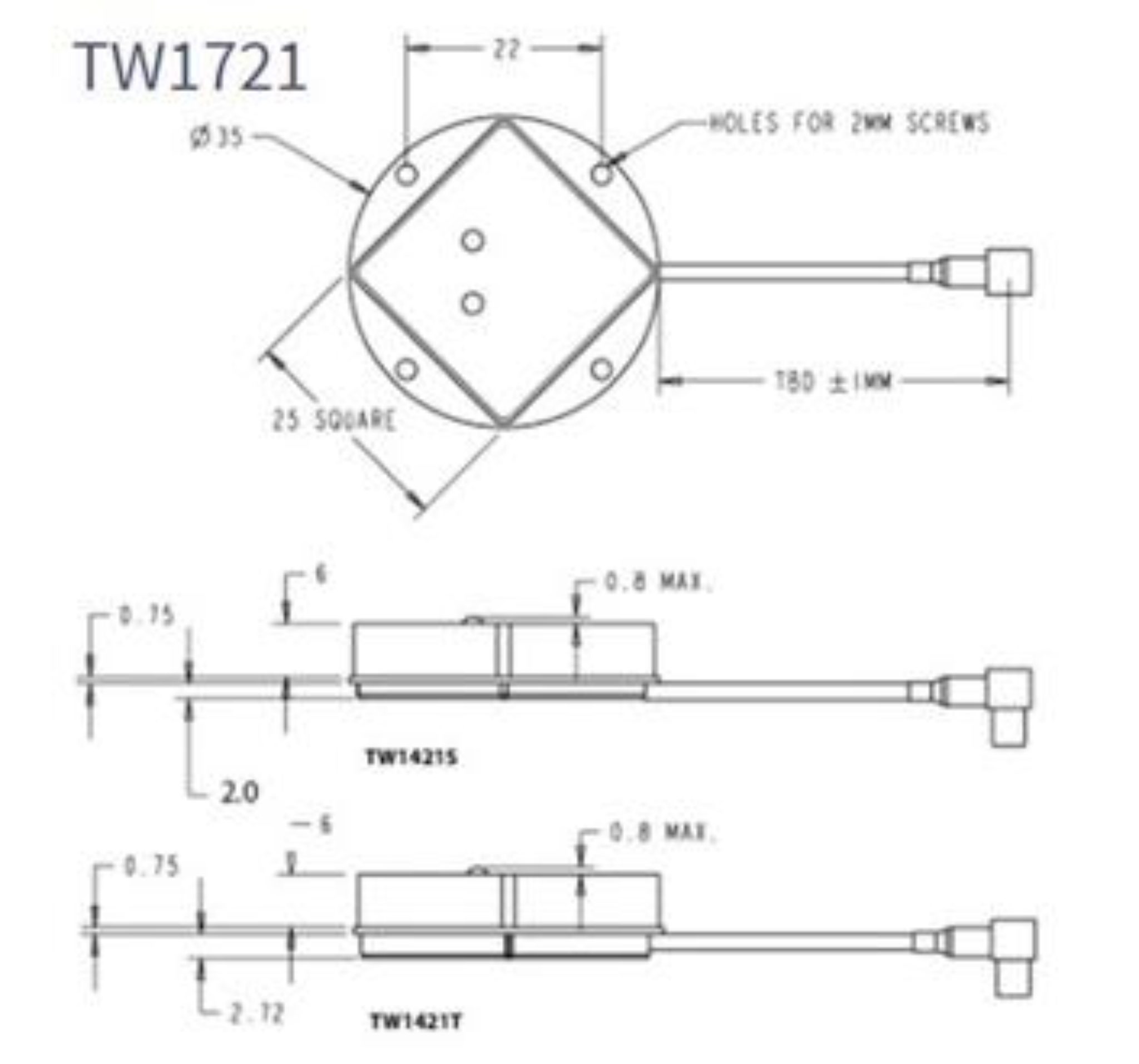 TW1721/TW1722 Wideband Antenna - NavtechGPS